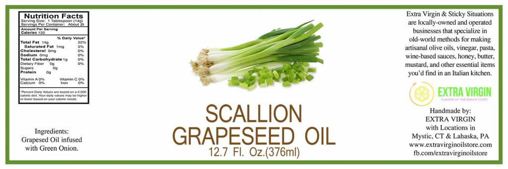 Scallion Grapeseed Oil - Extra Virgin Oil & Sticky Situations